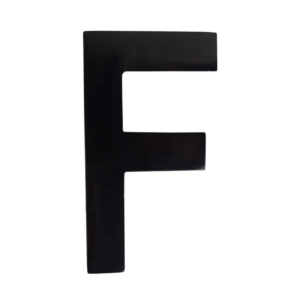 Reviews for Architectural Mailboxes 4 in. Black Floating House Letter F ...