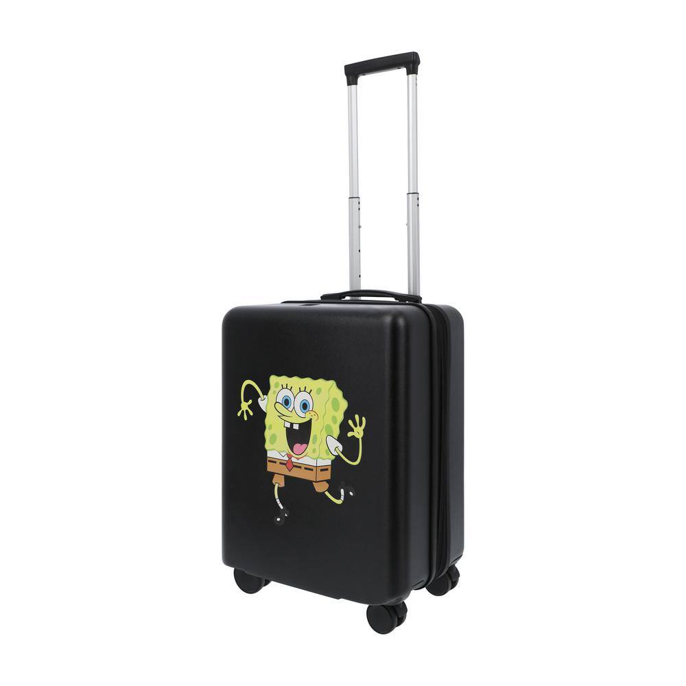 Ful Nickelodeon Sponge Bob 22 .5 In. Black Carry-On Luggage Suitcase ...