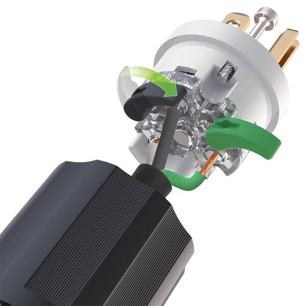 Leviton Black & White Lever Edge 15 Amp 125 Volt Straight Leviton Black & White Lever Edge 15 Amp 125 Volt Straight