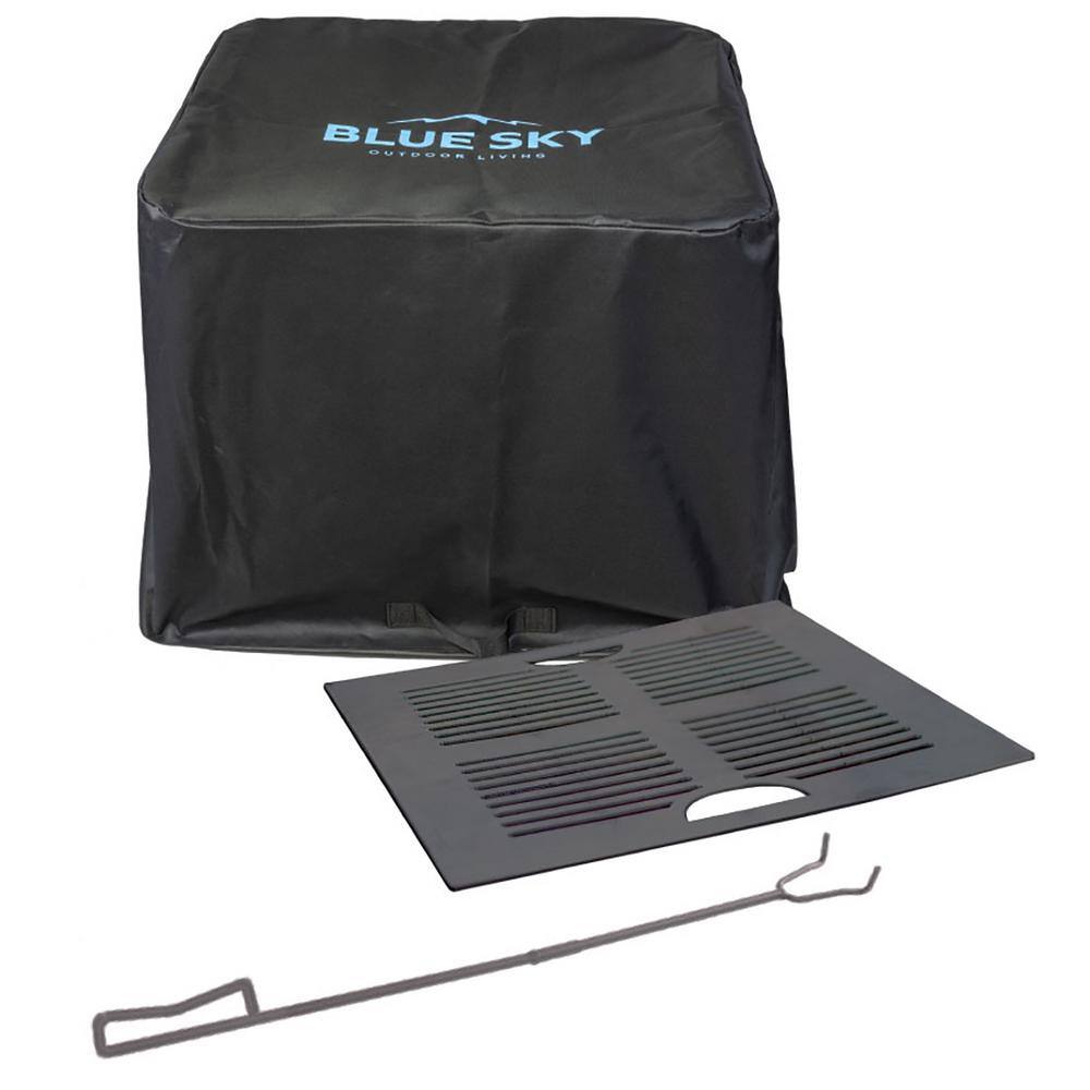 BLUE SKY OUTDOOR LIVING Badlands Fire Pit Cover, Grill Grate and Poker ...