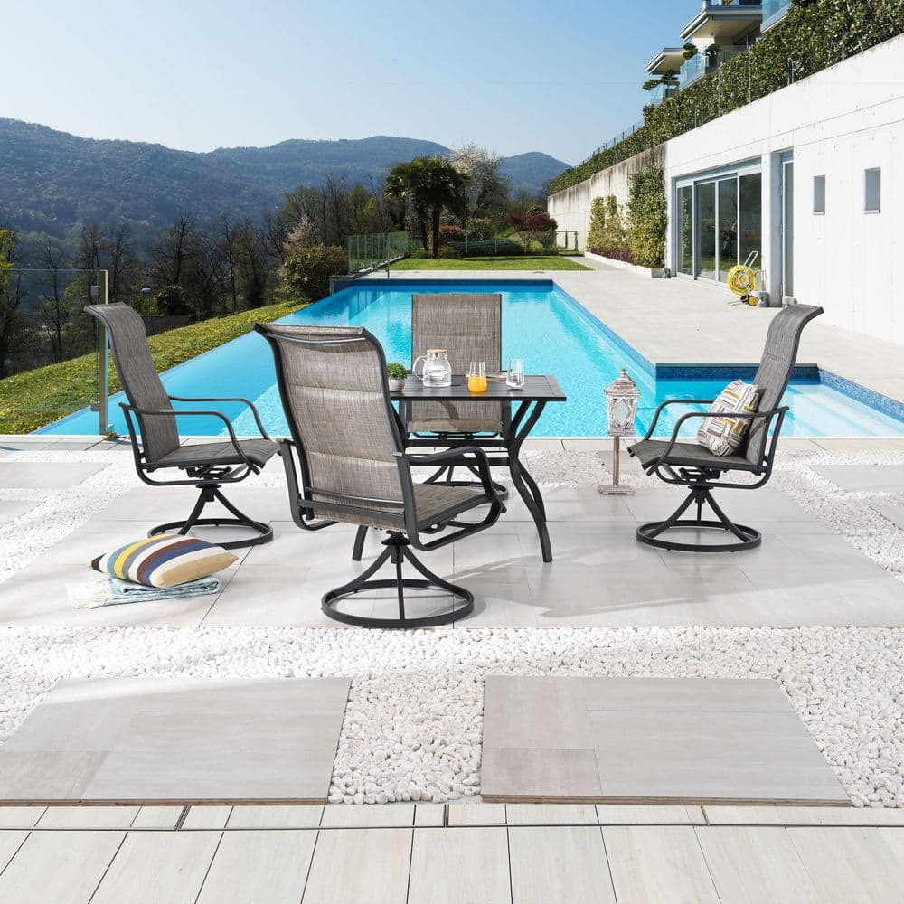 TOP SPACE 5 of Pieces Metal Metal Outdoor Bistro Set TP10519X2-272-G - The Home Depot