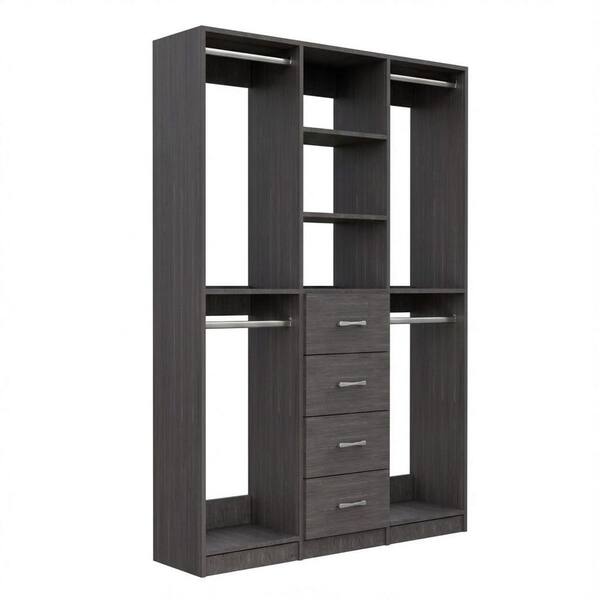 MODULAR CLOSETS Alto Collection 66 in. W Grey Wall Mounted 2 Double ...