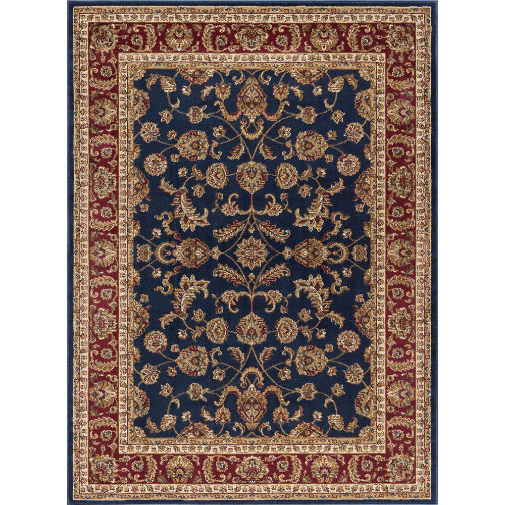 Tayse Rugs Sensation Border Navy 11 ft. x 15 ft. Indoor Area Rug ...