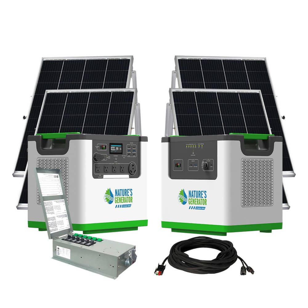 NATURE'S GENERATOR Lithium 3600-Watt Continuous / 7200W Peak Solar ...