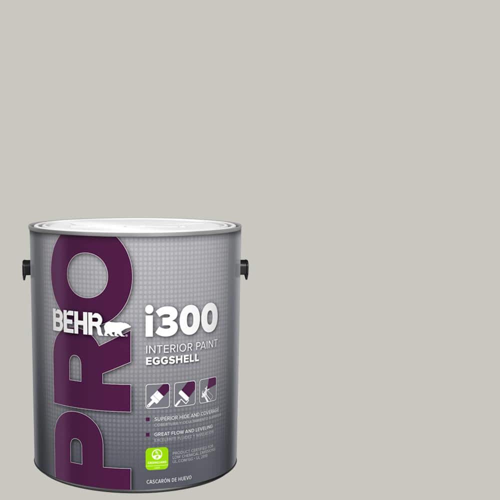 BEHR PRO 1 gal. #N360-2 Silver Marlin Eggshell Interior Paint PR33001 ...