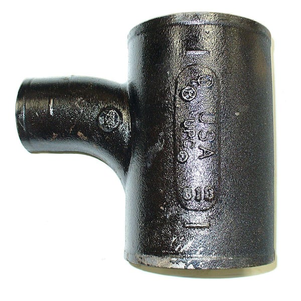 AB and I Foundry 4 in. x 2 in. Cast Iron San Tee 370273 - The Home Depot