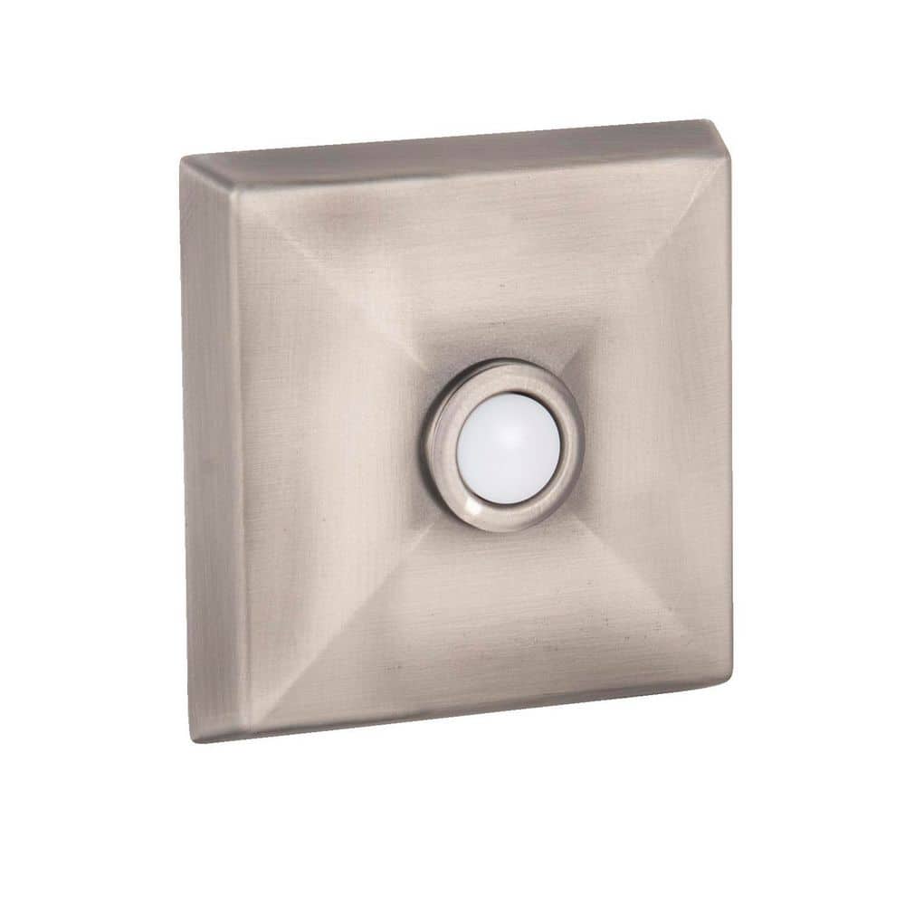 CRAFTMADE Wired Flush Mount Pewter Finish Doorbell Push Button with ...
