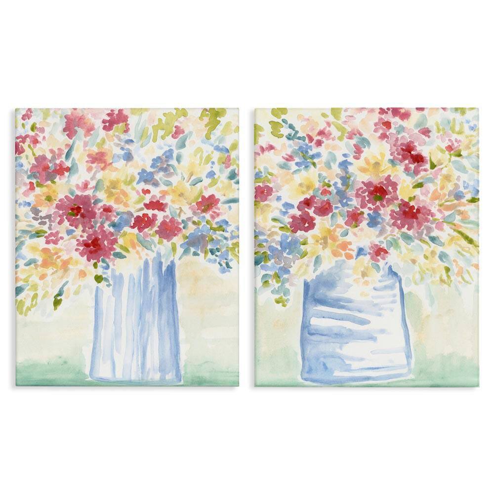 Stupell Industries Soft Speckled Flower Vases by June Erica Vess 2 ...