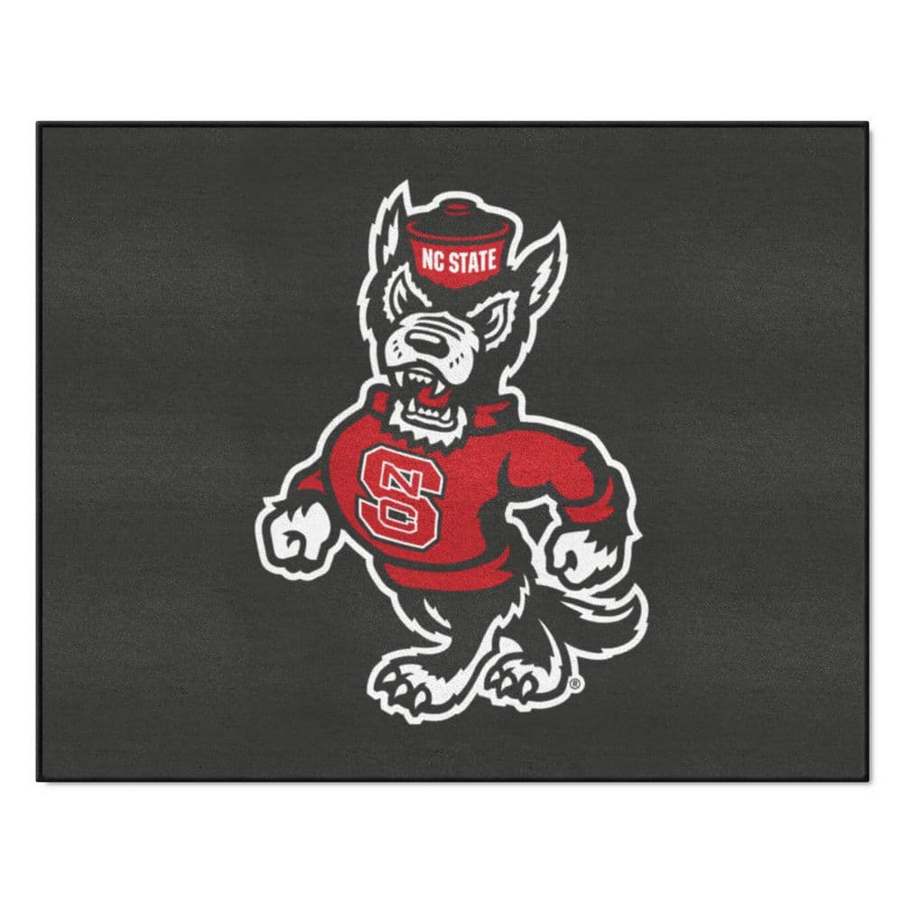 FANMATS NC State Wolfpack Black 34 in. x 42.5 in. All-Star Area Rug ...