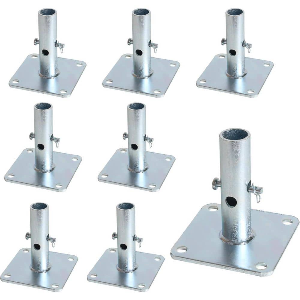 KIWDZFU Set of 8 Galvanized Scaffold Base Plates 4.7x 4.7x1-5/16 OD ...