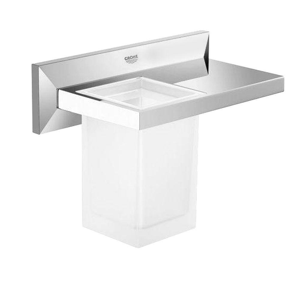 GROHE Allure Brilliant Tumbler with Shelf in StarLight Chrome 40503000 ...