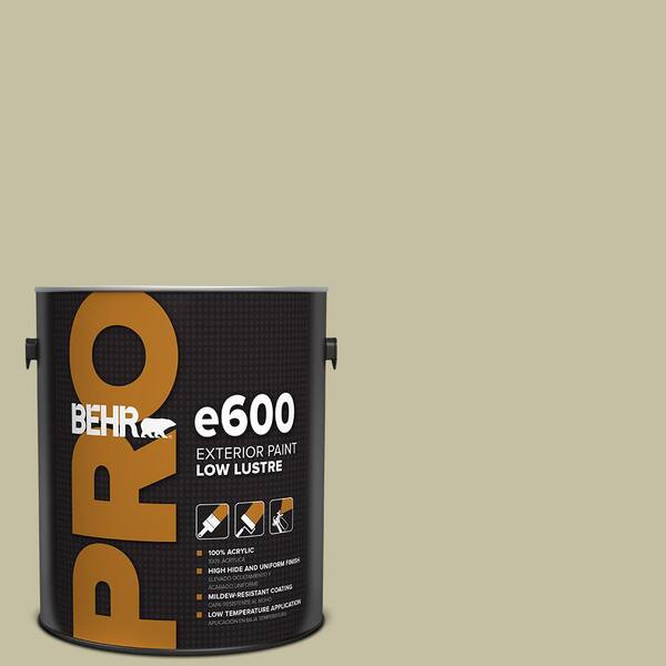 BEHR PRO 1 gal. #S350-3 Washed Olive Low Luster Exterior Paint PR62001 ...