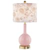 Cinkeda Gawronski 24 in. Pink Traditional Ceramic Table Lamp with Floral Printed Linen Shade and ...