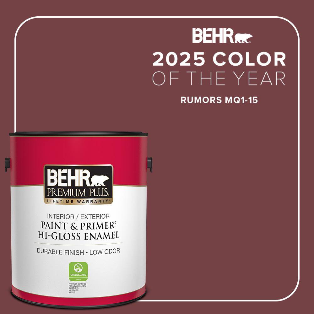 BEHR PREMIUM PLUS 1 gal. #MQ1-15 Rumors Hi-Gloss Enamel Interior ...