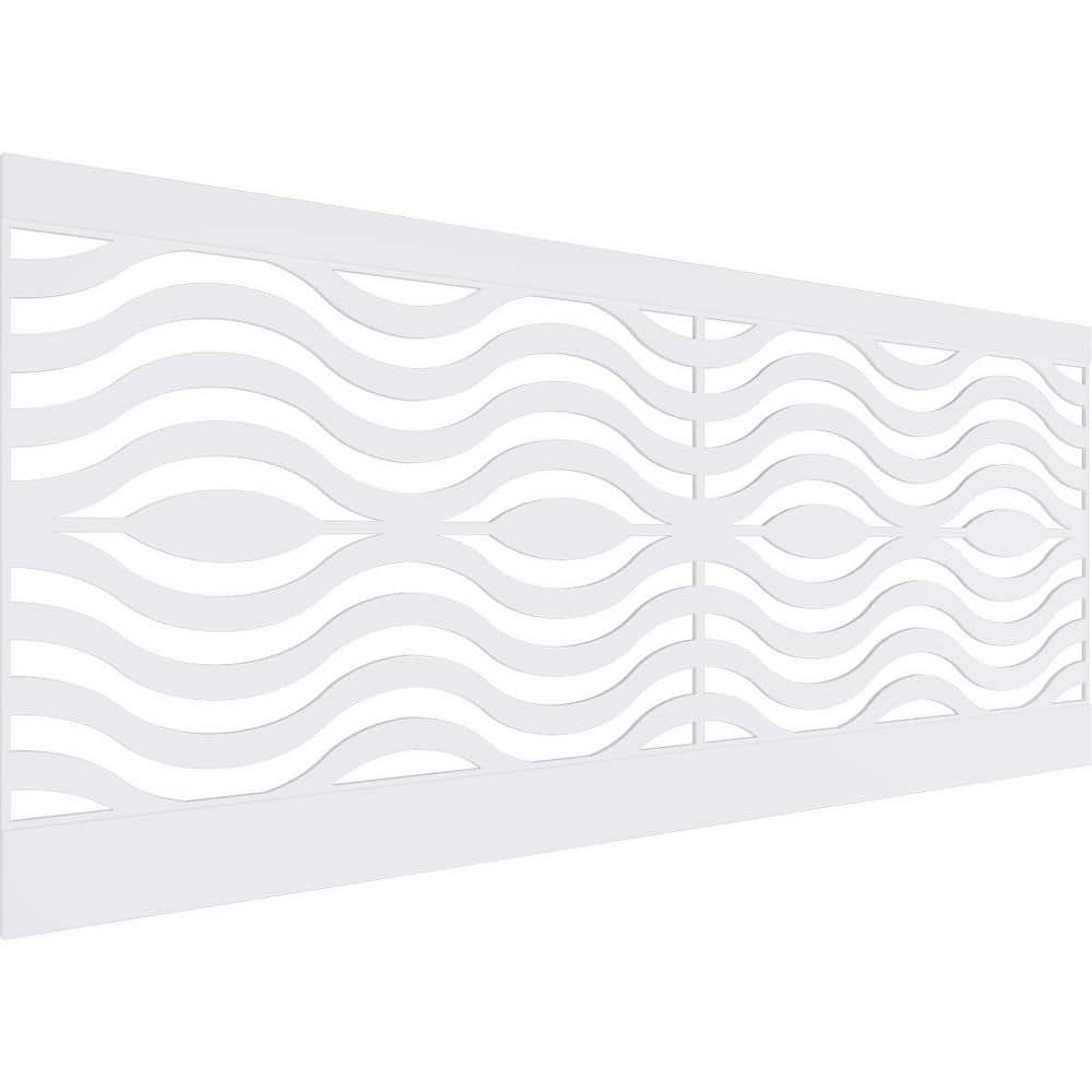 Ekena Millwork 40 in. H x 94-1/2 in. W 26.24 sq. ft. Parker PVC ...