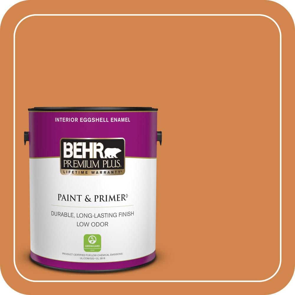 BEHR PREMIUM PLUS 1 gal. #PPU3-03 Flaming Torch Eggshell Enamel Low ...