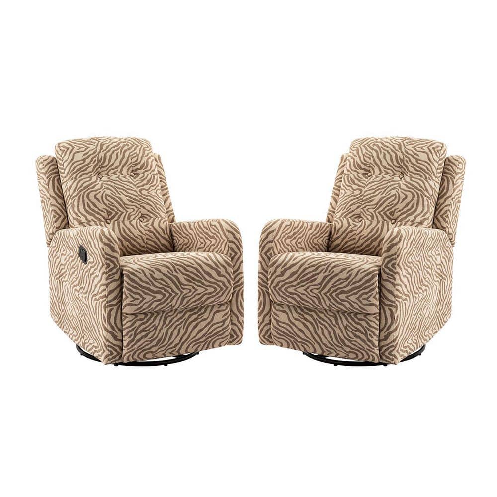ARTFUL LIVING DESIGN Felipe Multi-Floral Tan Wing Back Swivel Rocker ...