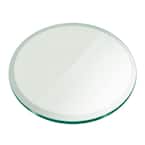 Fab Glass and Mirror 18 in. Clear Round Glass Table Top, 1/2 in ...