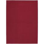 Garland Rug Town Square Chili Red 8 ft. x 10 ft. Solid Polypropylene ...