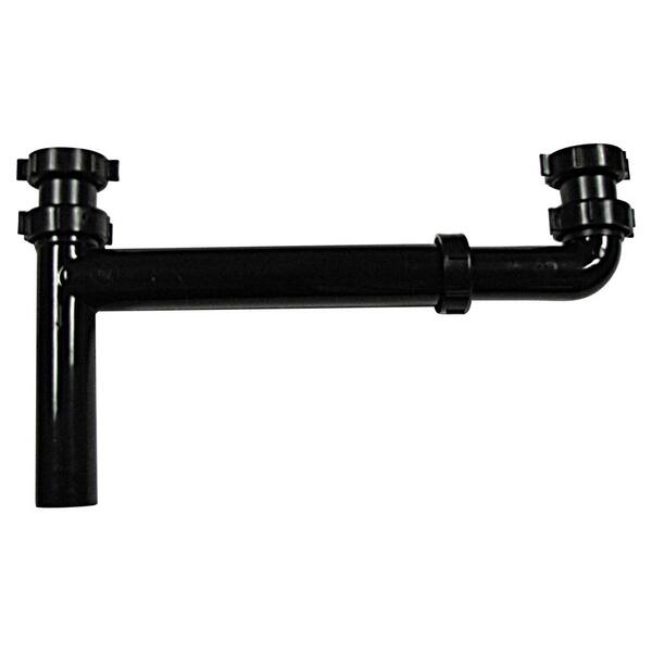 KEENEY 1-1/2 in. Polypropylene Dual-Sink End-Outlet Drain in Black ...