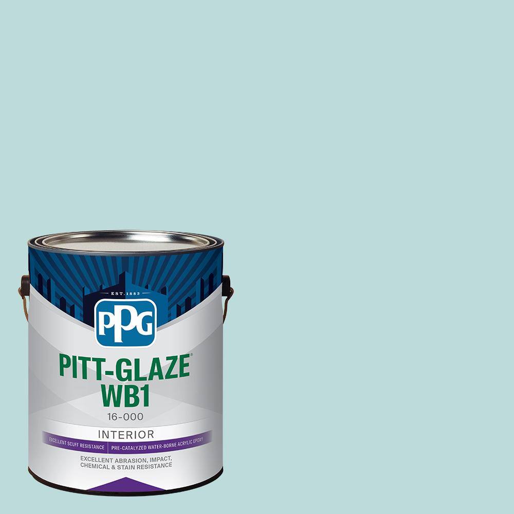 Pitt-Glaze 1 gal. PPG1147-3 Misty Aqua Semi-Gloss Interior Waterborne 1 ...