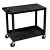 H Wilson EC Series 18 in. W x 35 in. L 3-Shelf Utility Cart, Black EC21 ...