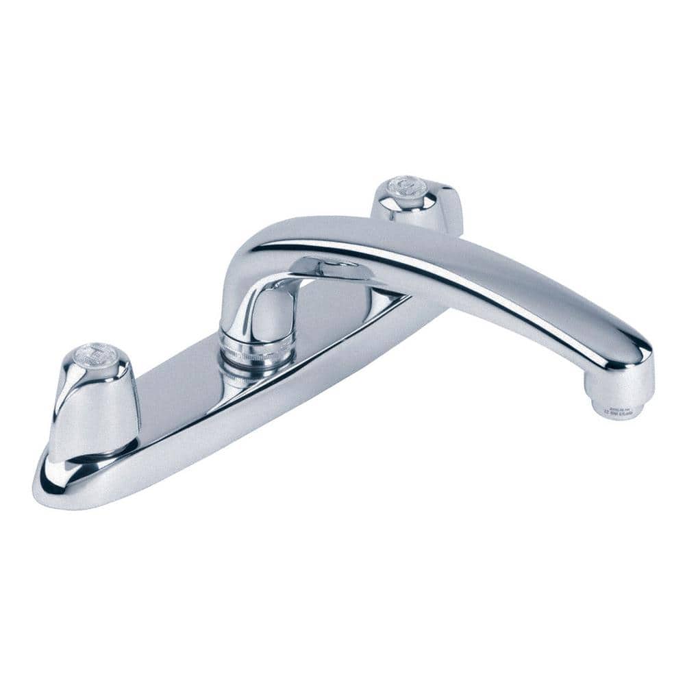 Gerber Classics Double Handle Deck Mount Standard Kitchen Faucet in ...
