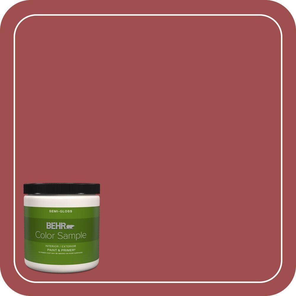 BEHR PREMIUM PLUS 8 oz. #M150-7 Sweet Cherry Semi-Gloss Interior ...