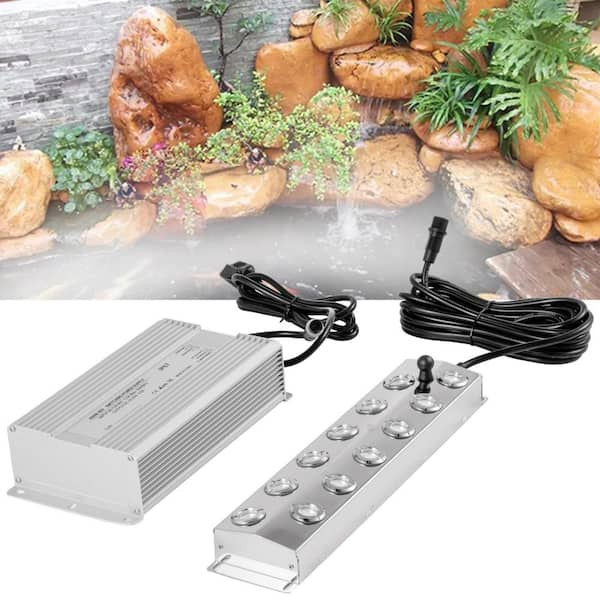 VEVOR Mist Maker 12 Head Ultrasonic Mist Fogger Waterproof Power Supply Ultrasonic Fogger ...