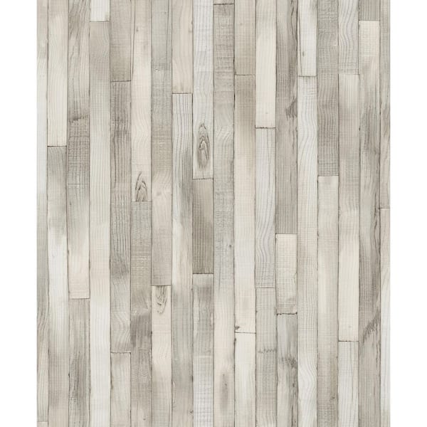 Woods and Wicker Collection Grey Wood Plank Effect Matte Finish Vinyl ...