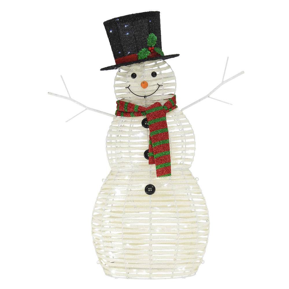 Puleo International 48 in. Prelit Indoor/Outdoor Christmas Snowman 315 ...