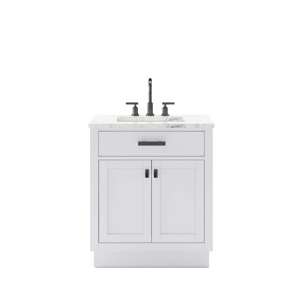 Water Creation Hartford 30 In. W x 22 In. D Bath Vanity in White with ...