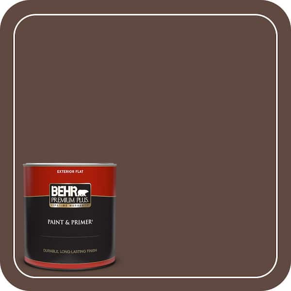 BEHR PREMIUM PLUS 1 qt. #S-G-780 Spiceberry Flat Exterior Paint ...