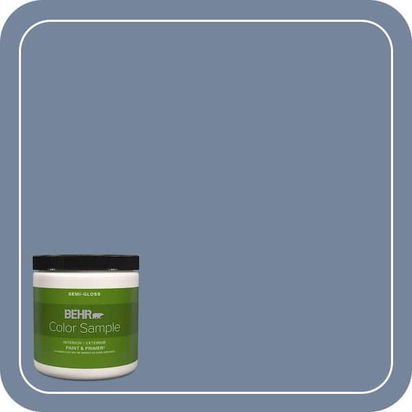 BEHR PREMIUM PLUS 8 oz. #580F-5 Mysteria Semi-Gloss Interior/Exterior ...