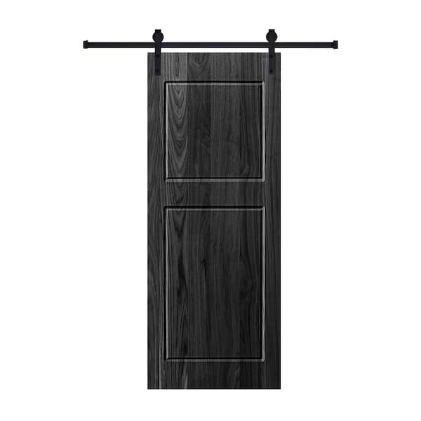 AIOPOP HOME Modern Pack 42 in. x 96 in. 2-Panel Black Color Finished ...