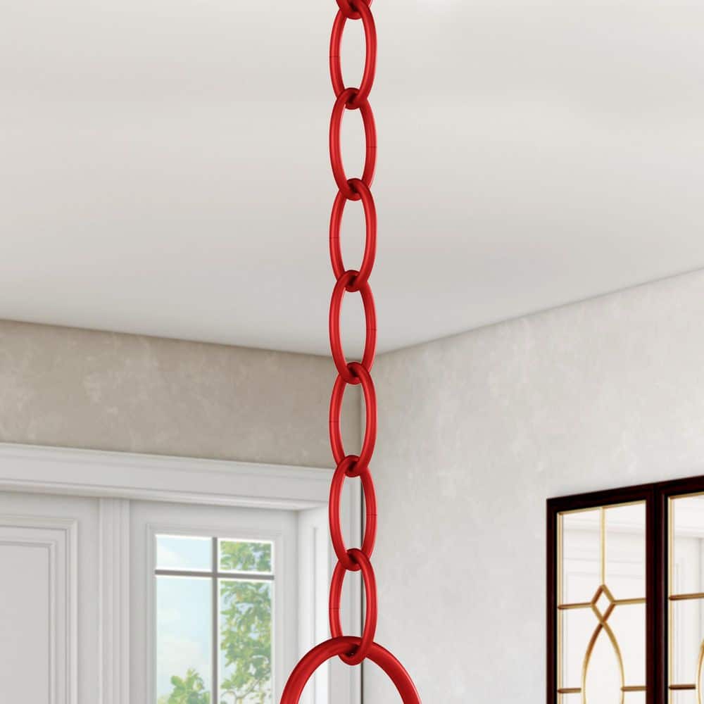 AVIANCE LIGHTING Accessories 6 ft. Shiny Red Standard Decorative Chain ...