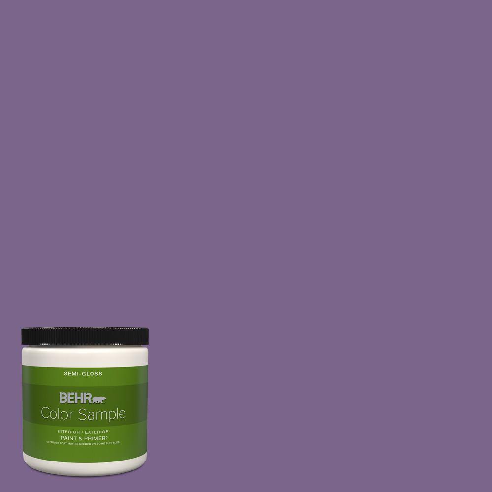 BEHR PREMIUM PLUS 8 oz. #M570-6 Notorious Semi-Gloss Interior/Exterior ...