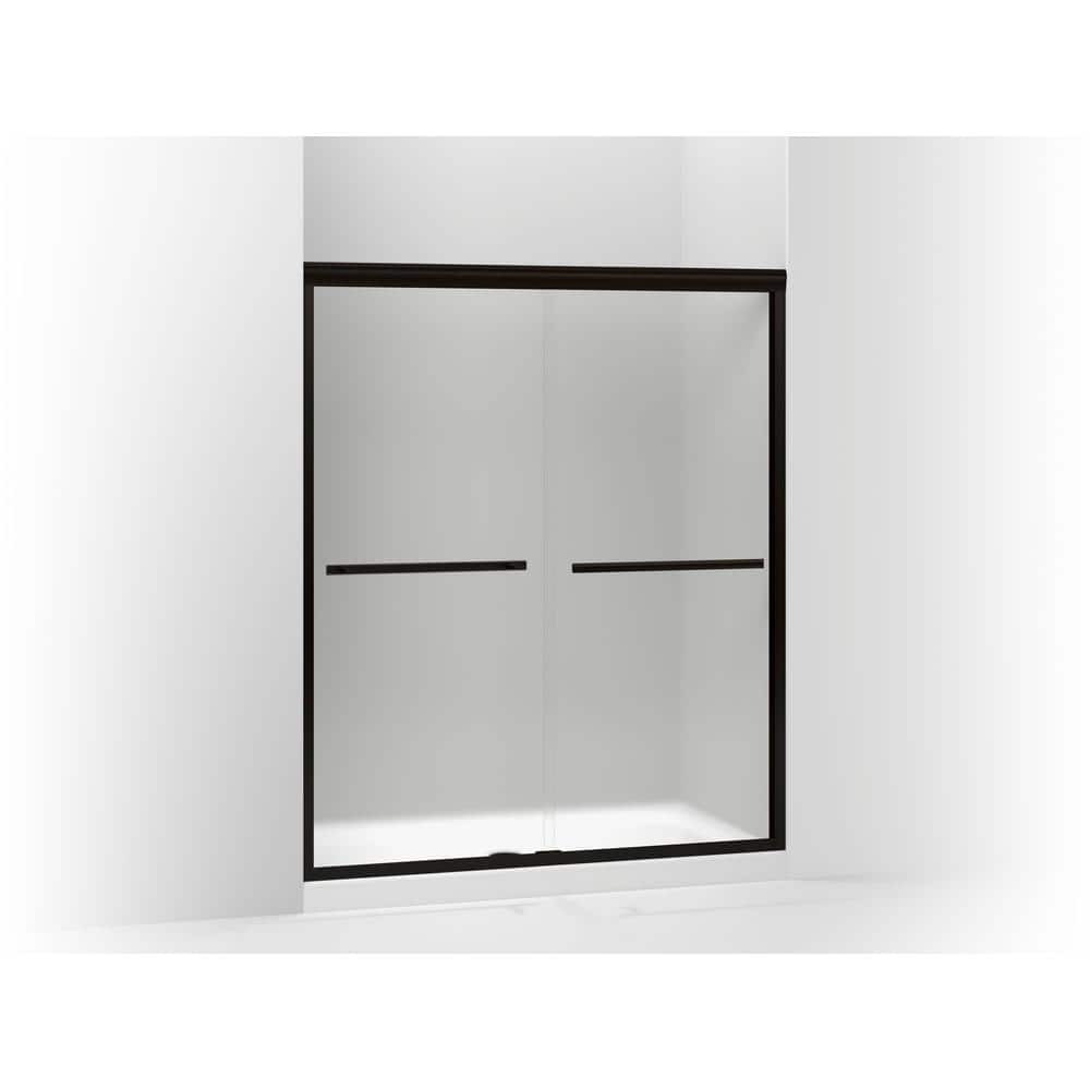 KOHLER Gradient 59-5/8 in. x 70-1/16 in. Semi-Frameless Sliding Shower ...