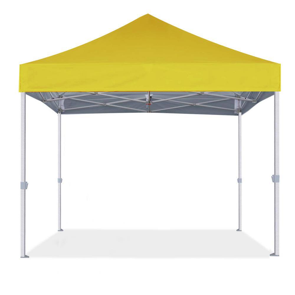 Terracemaster Commercial 8 ft. x 8 ft. Yellow Pop Up Canopy Tent with ...