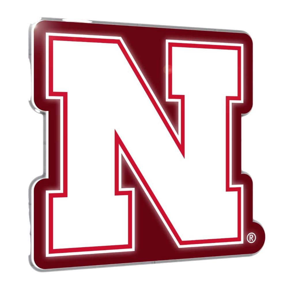 Evergreen University of Nebraska Team Logo Shaped Multicolor 23 in. x ...