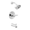 Peerless Precept 1-Handle Wall-Mount Tub and Shower Faucet Trim Kit in ...