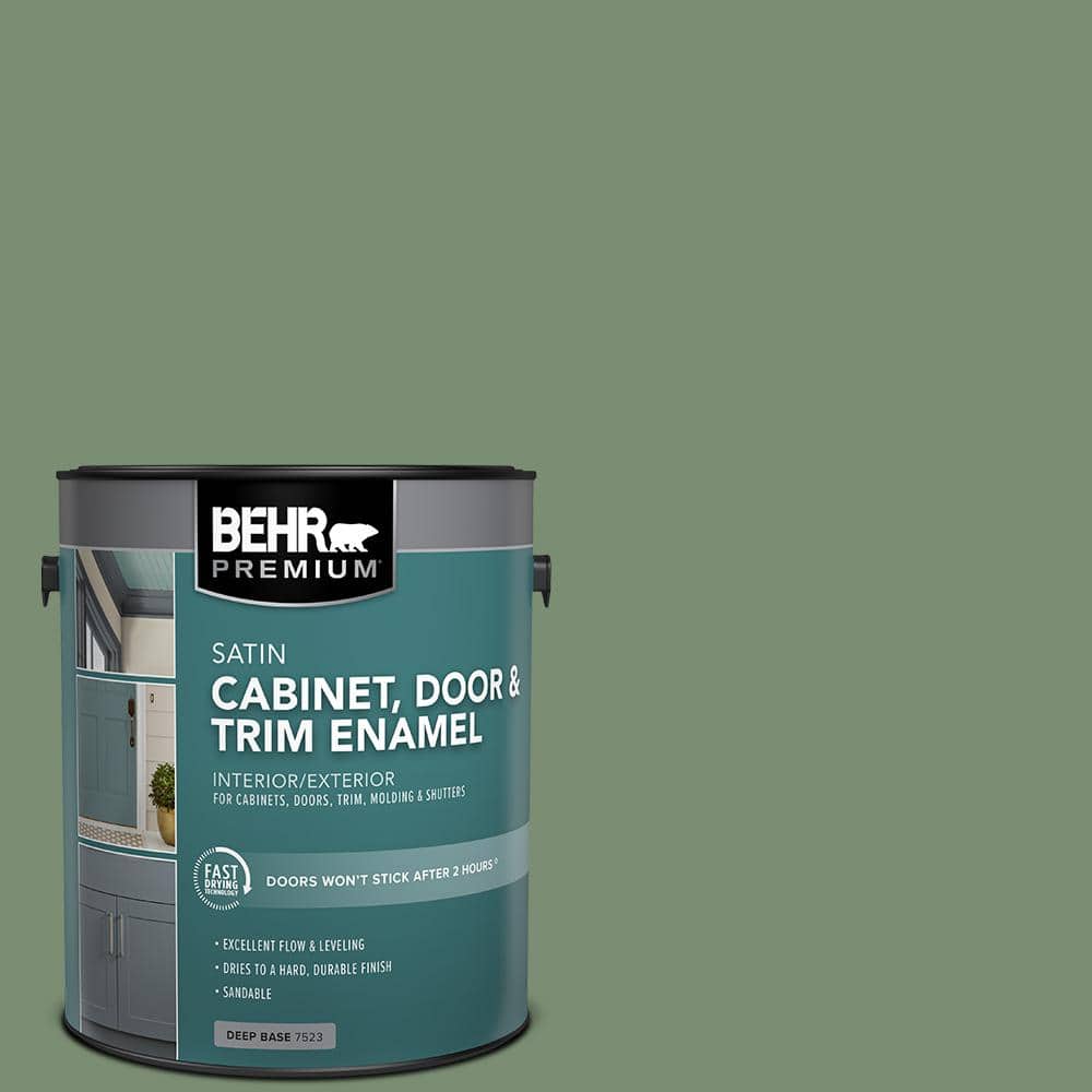 BEHR PREMIUM 1 gal. #PPU11-02 Shallot Bulb Satin Enamel Interior ...