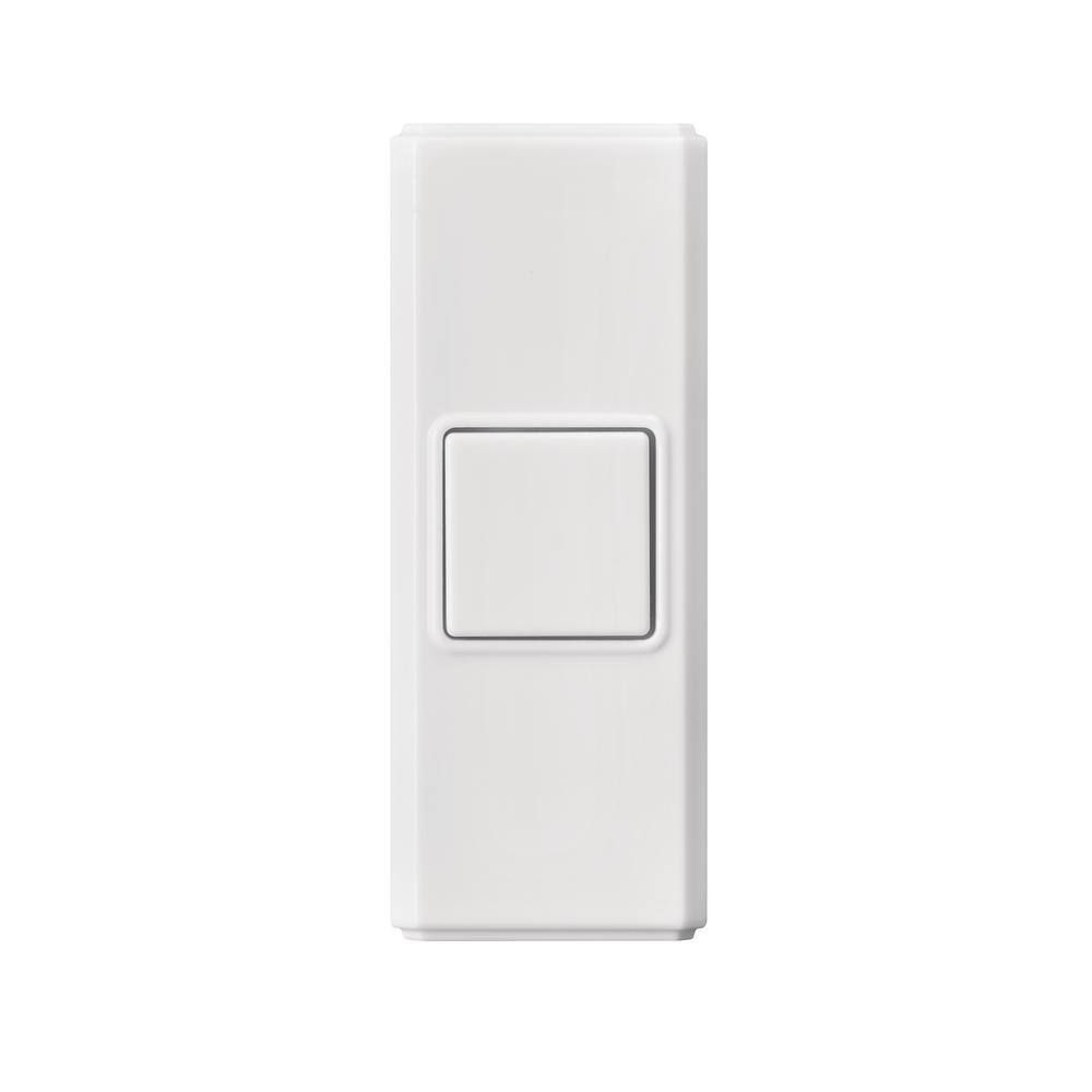 Defiant Wireless Battery Operated Doorbell Push Button, White 18000225 ...