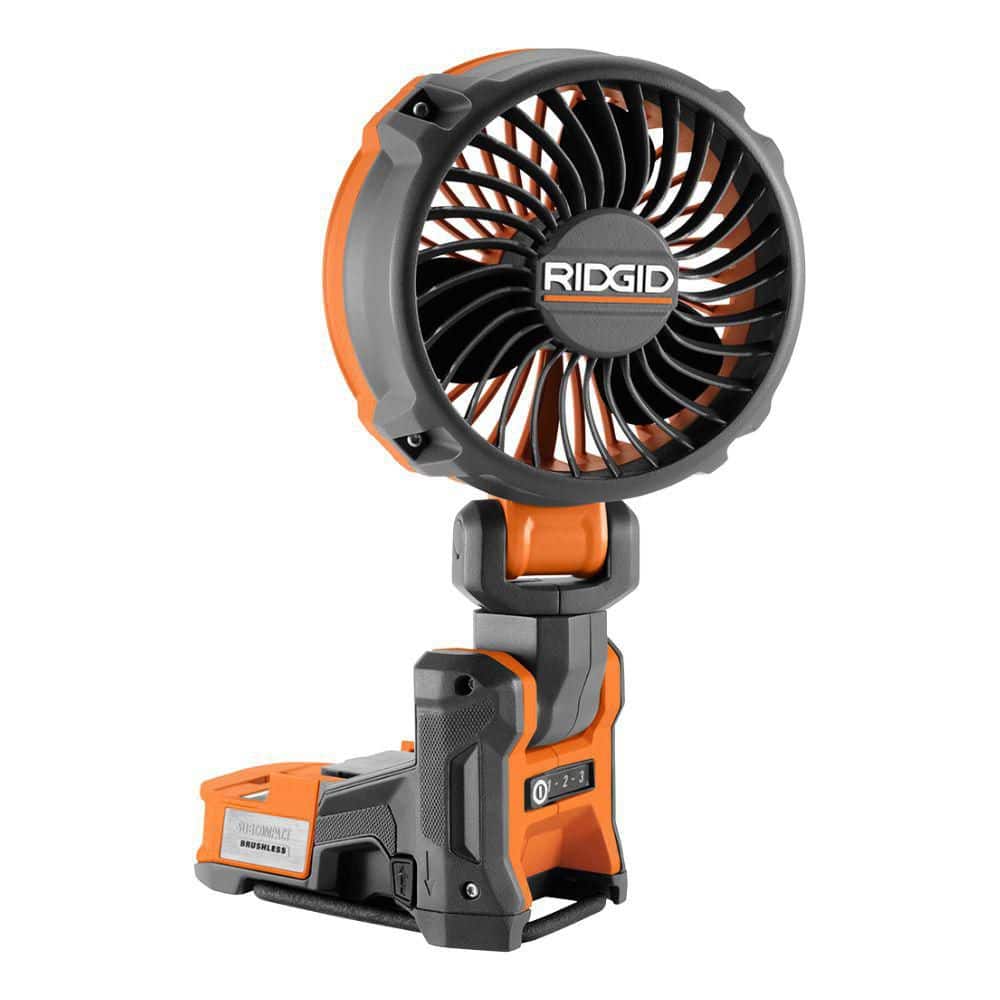RIDGID 18V Brushless Cordless Magnetic Clamp Fan (Tool Only) R860723B ...