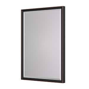 TETOTE 48 in. W x 36 in. H Rectangular Brushed Gold Mirrors for Bathroom Wall Beveled Mirror ...