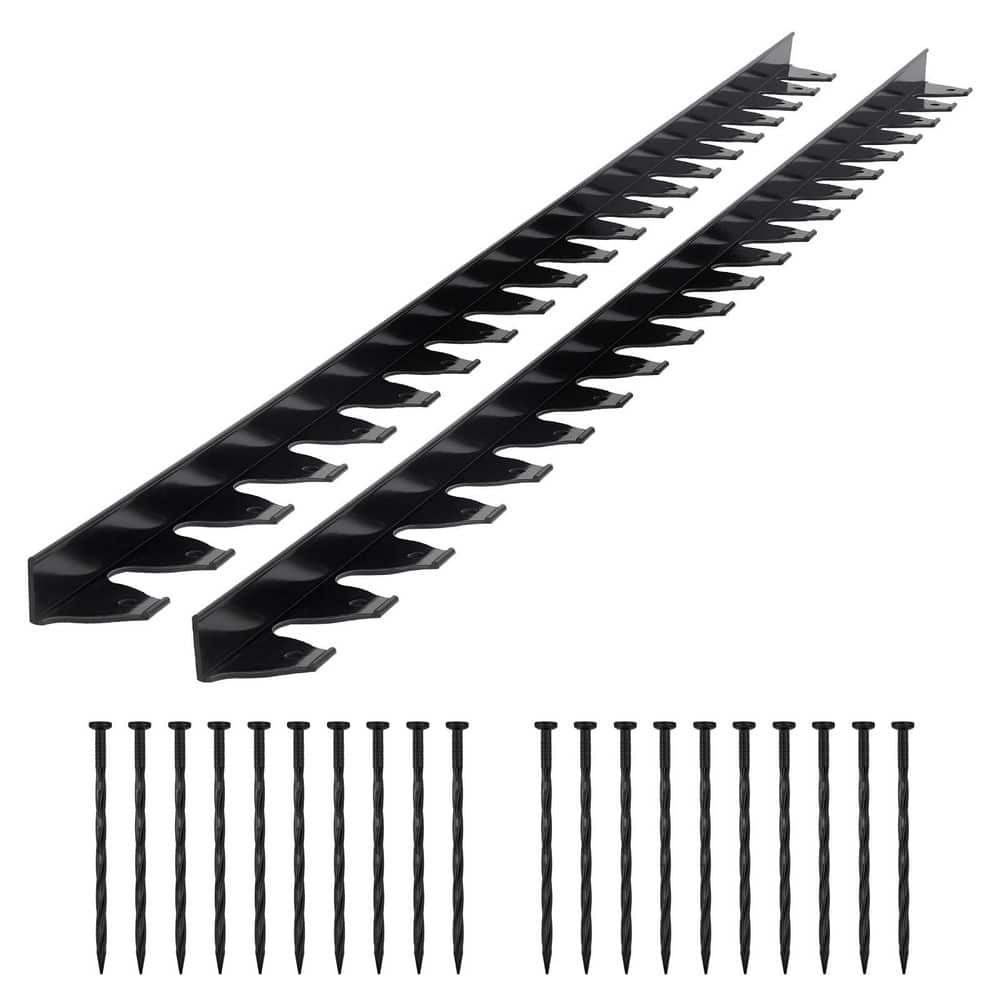 SVOPES PVC Landscape Edging Border, 10-Pieces of 6 ft. x 1.6 in. Garden ...