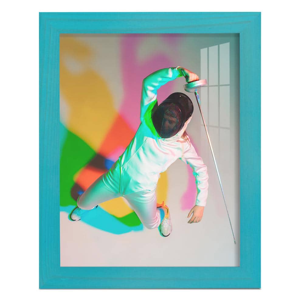 Wexford Home 8 x 10 Wood Grain Picture Frame - Cyan WF517F - The Home Depot