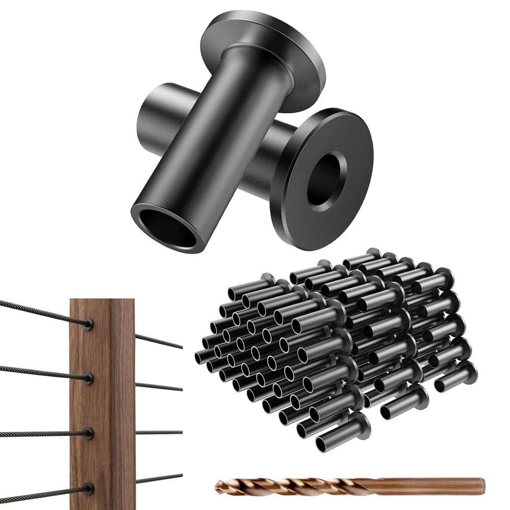 Afoxsos 120 Pack Black Stainless Steel Protector Sleeves for 1/8 Deck ...