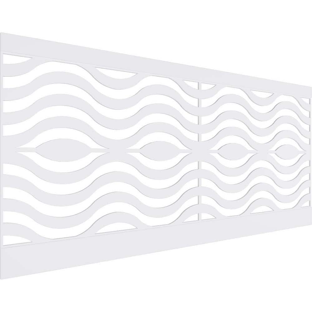 Ekena Millwork 44 in. H x 94-1/2 in. W 28.92 sq. ft. Parker PVC ...