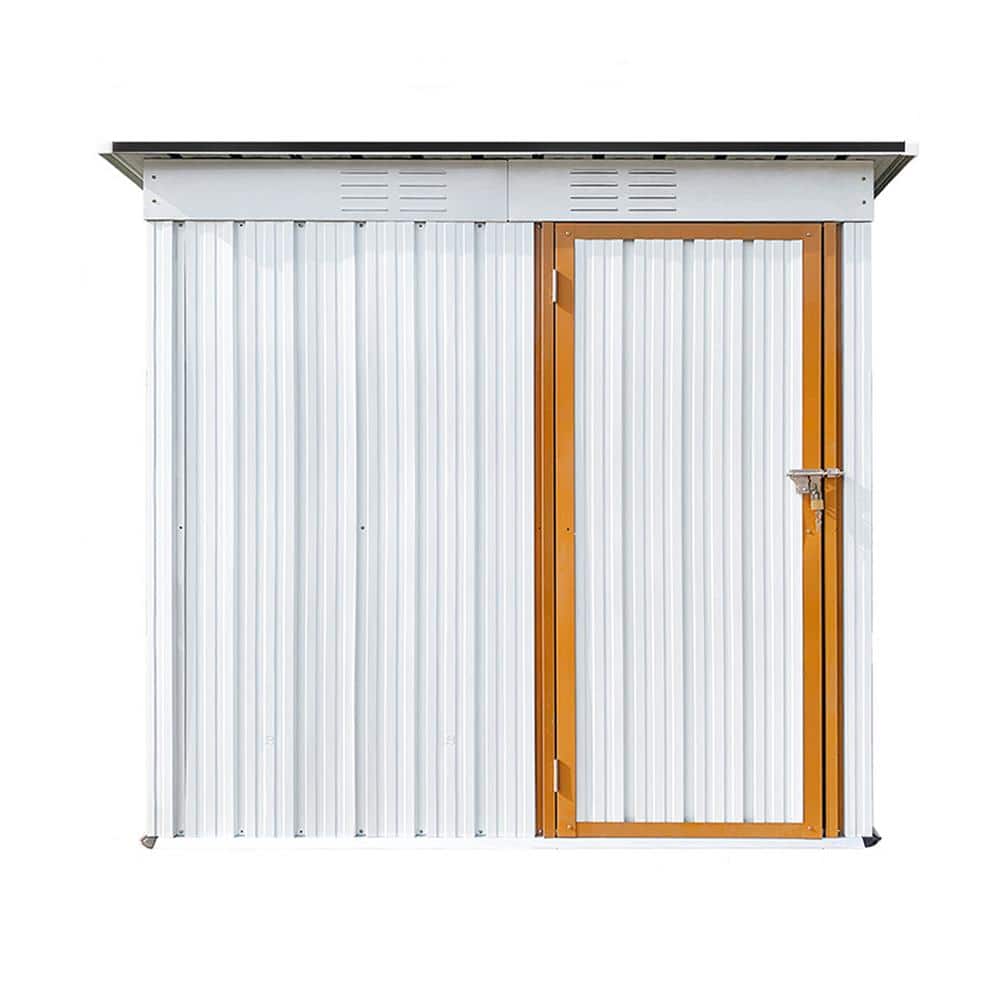 Boosicavelly 5 ft. W x 3 ft. D Metal Outdoor Storage Shed in White and ...